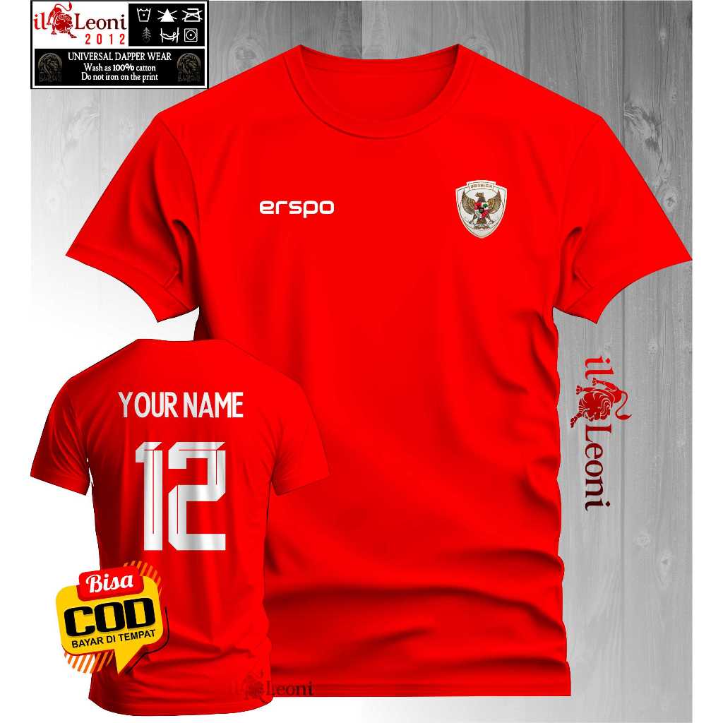 Jual KAOS TIMNAS INDONESIA MODEL JERSEY/KAOS INDONESIA CUSTOME NAMESET ...