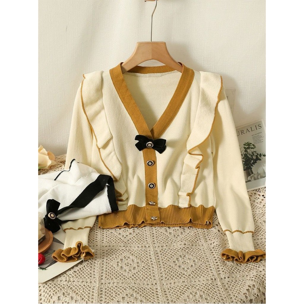 Jual Gloryshop88 Atasan Rajut Renda Pita Atasan Korean Style / Rajut ...