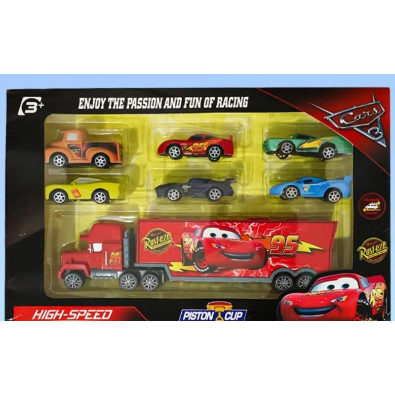 Jual Mainan Truck Cars 3 Lightning McQueen - Mainan Truk Pengangkut ( 6 ...