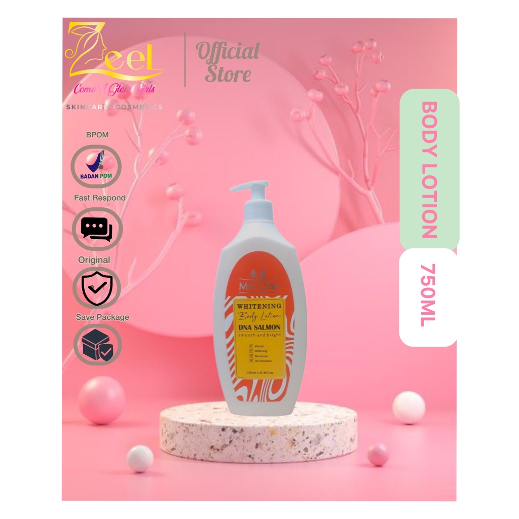 Jual 🩵Zeelshop🩵 Mei Qian Body Lotion DNA Salmon 750ml | Shopee Indonesia