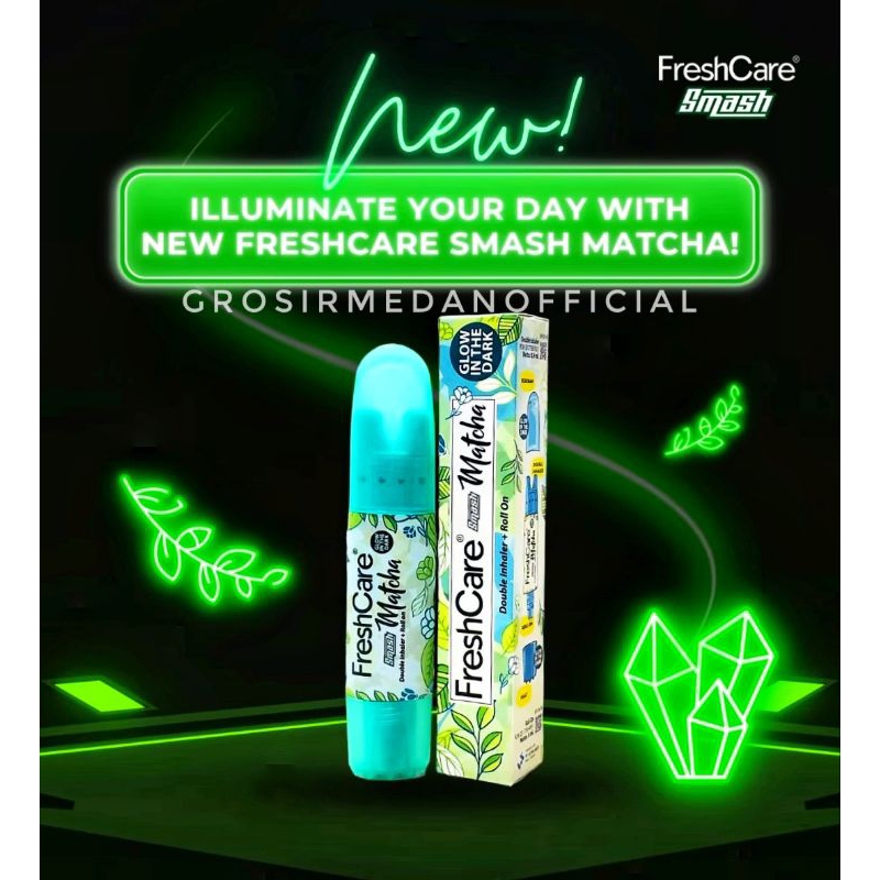 Jual MATCHA - FRESHCARE SMASH MATCHA HIJAU TERANG GLOW IN THE DARK ...