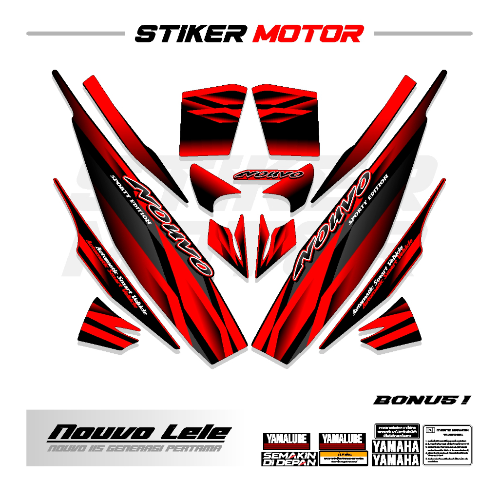 Jual NS08 STRIPING STIKER STICKER LIS YAMAHA NOUVO LELE NUVO NUOVO ...