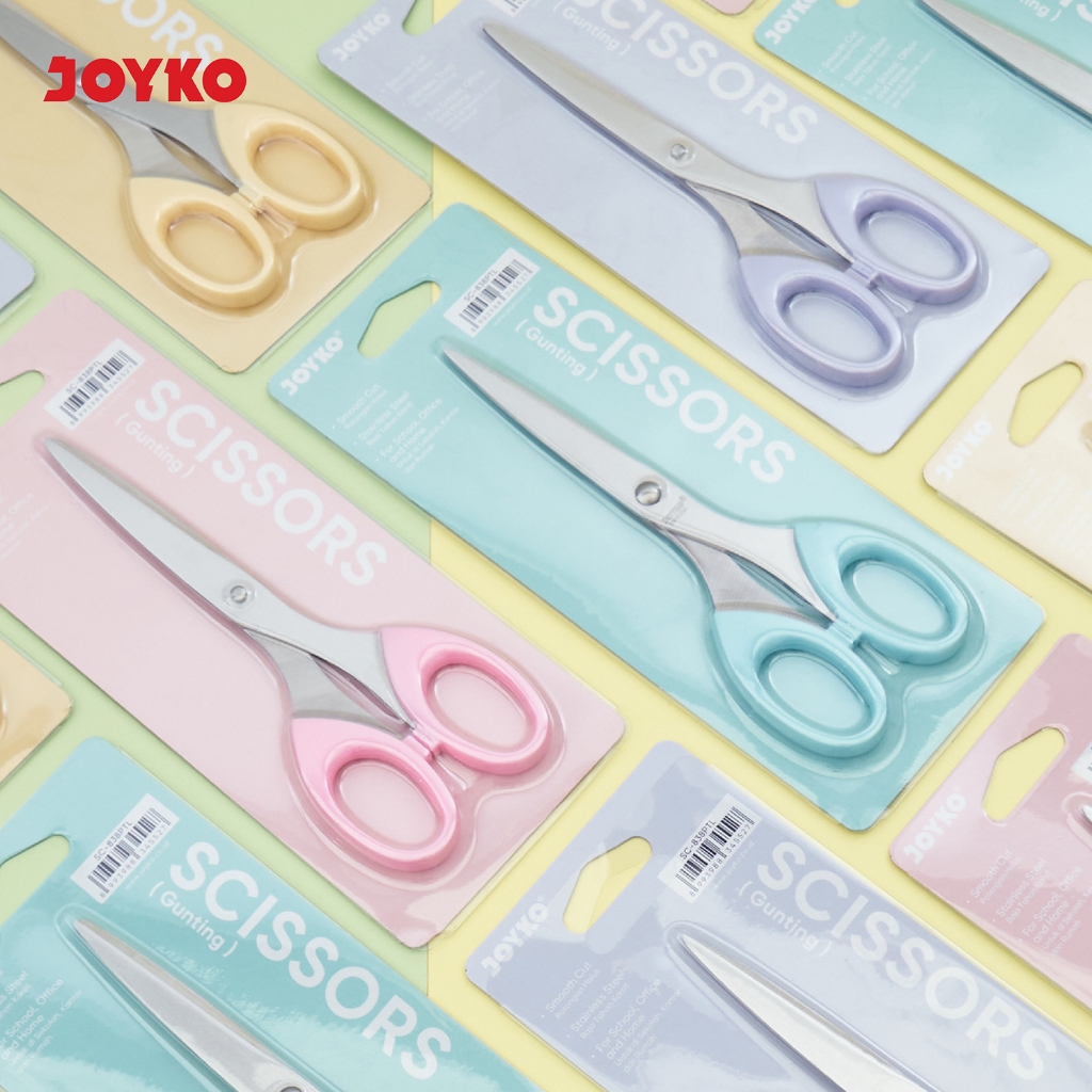 Jual Joyko Scissor STAINLESS PASTEL / Gunting Joyko Kardus Kain Kertas ...