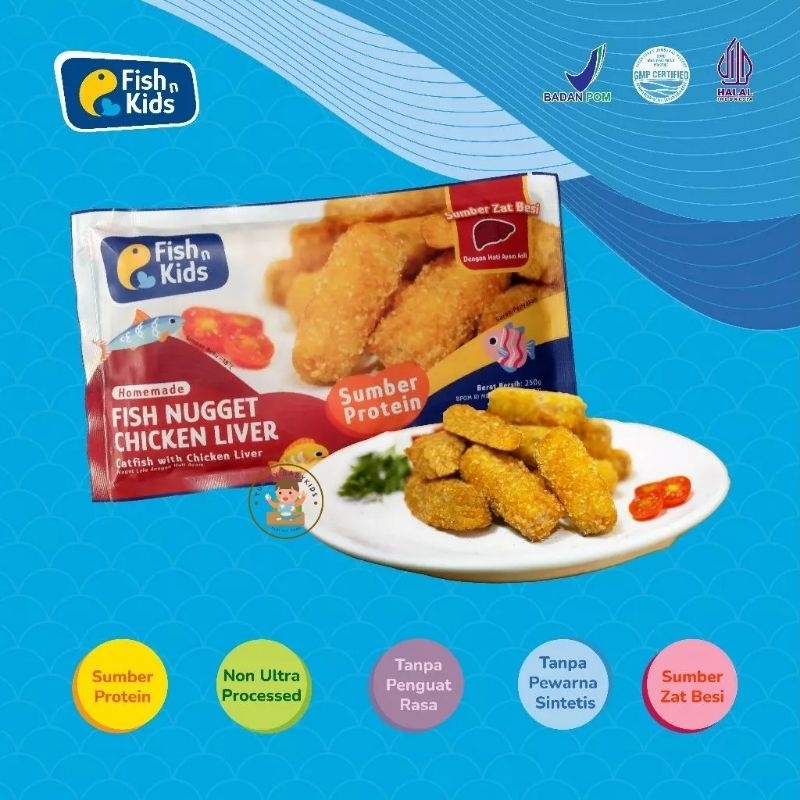 Jual Fish n Kids Fish Nugget - Nugget Lele with Chicken Liver | Shopee ...