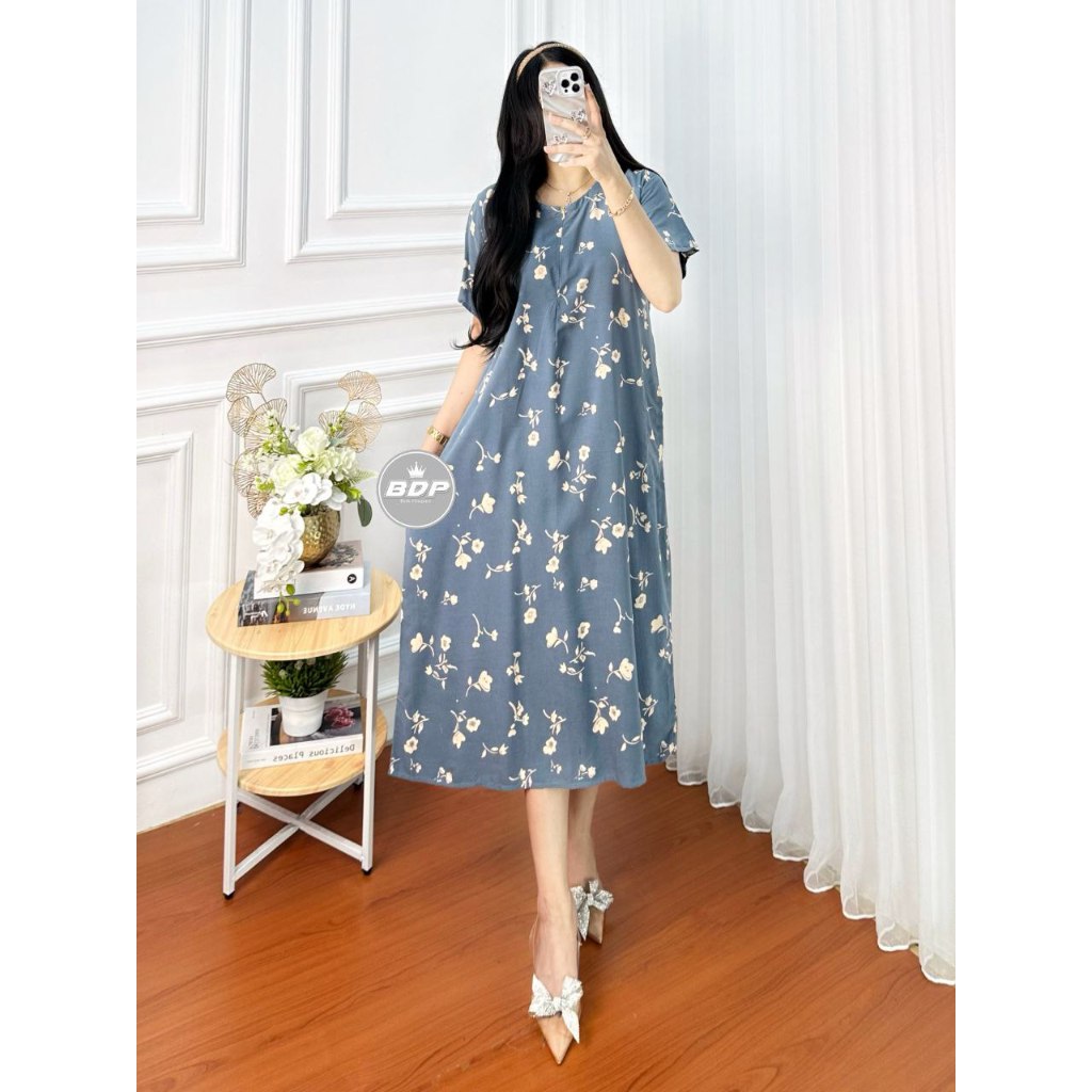 Jual Dianputri - Daster wanita Panjang Rayon Grade A Busui Resleting Depan | Daster chibi ...