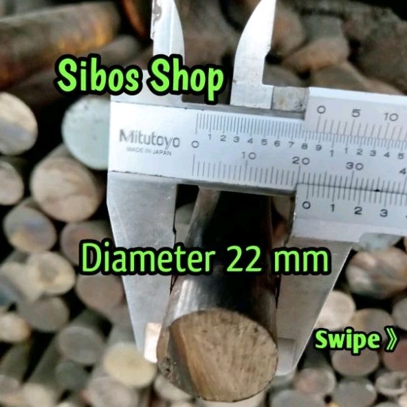 Jual Besi As Diameter 22mm panjang per 10cm | Round Bar Steel Bulat ...