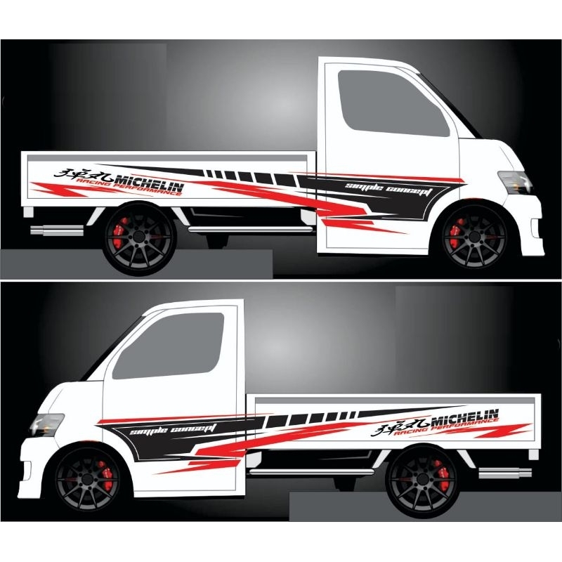 Jual STICKER STICKER CUTTING MOBIL PICK UP GRANDMAX READY STOCK BISA ...