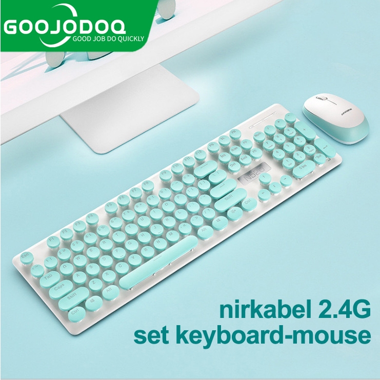 Jual Goojodoq 2.4G Wireless Keyboard Mouse Set For Notebook Laptop ...
