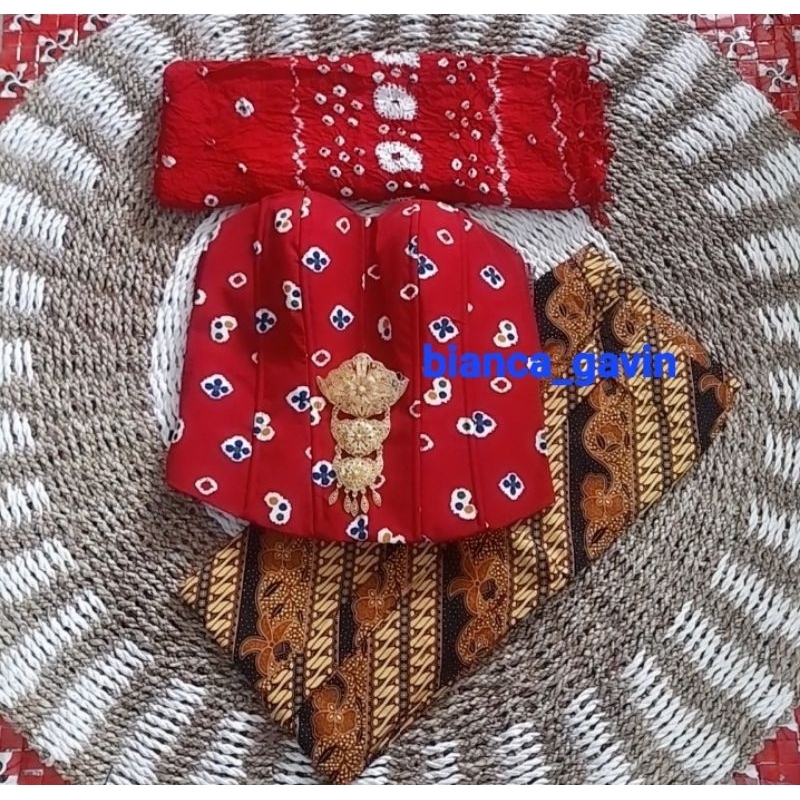 Jual 1Set Baju Basahan Cewek Adat Jawa / Kamisol + Selendang + Jarik ...