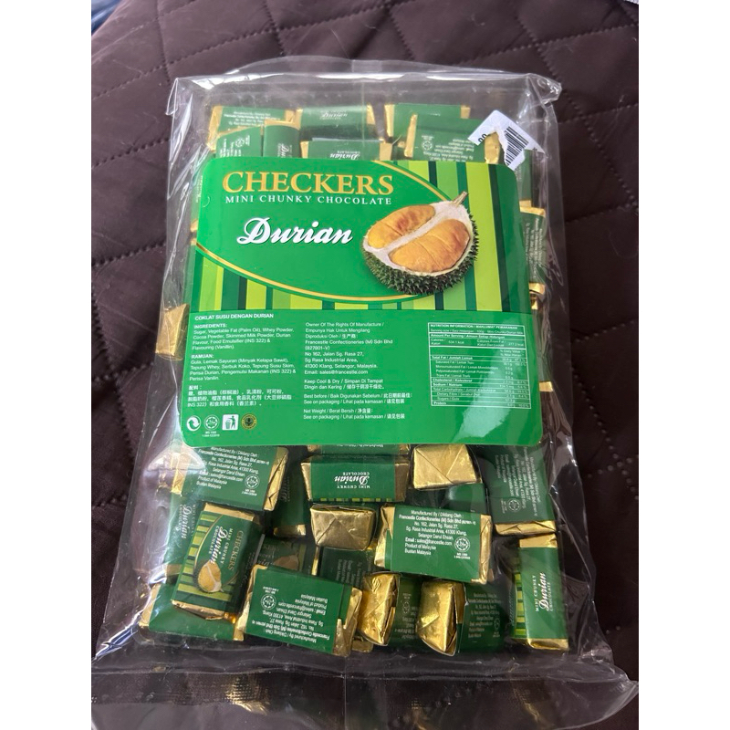 Jual checkers mini chunky durian 500gr | Shopee Indonesia