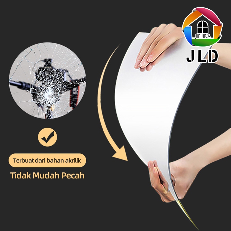 Jual JieLiDa STICKER CERMIN OVAL 3D STIKER DINDING Kaca Acrylic Sudah ...