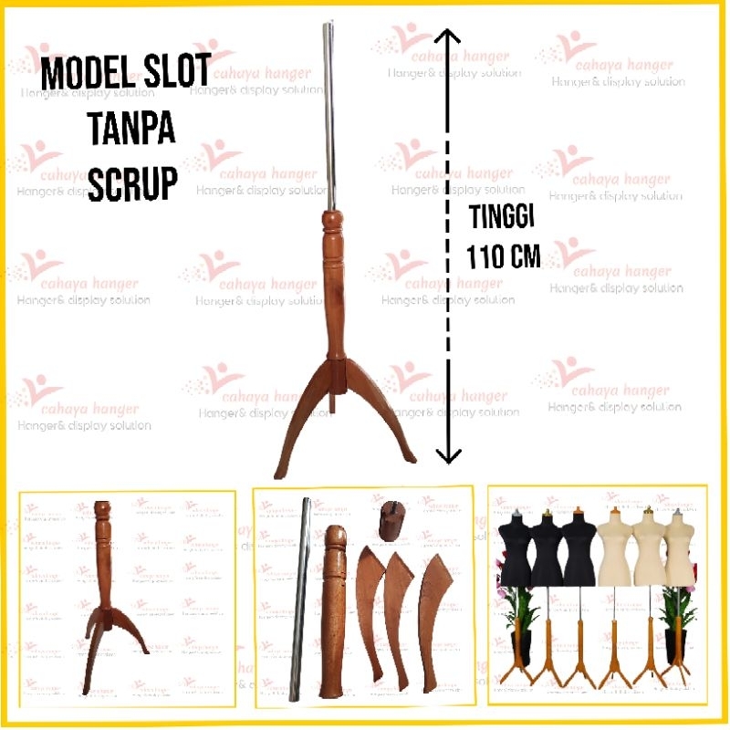 Jual kaki kayu patung manekin / tiang penyangga patung manekin ...