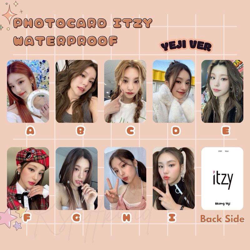 Jual photocard waterproof premium tebal itzy selca ver banyak freebies ...