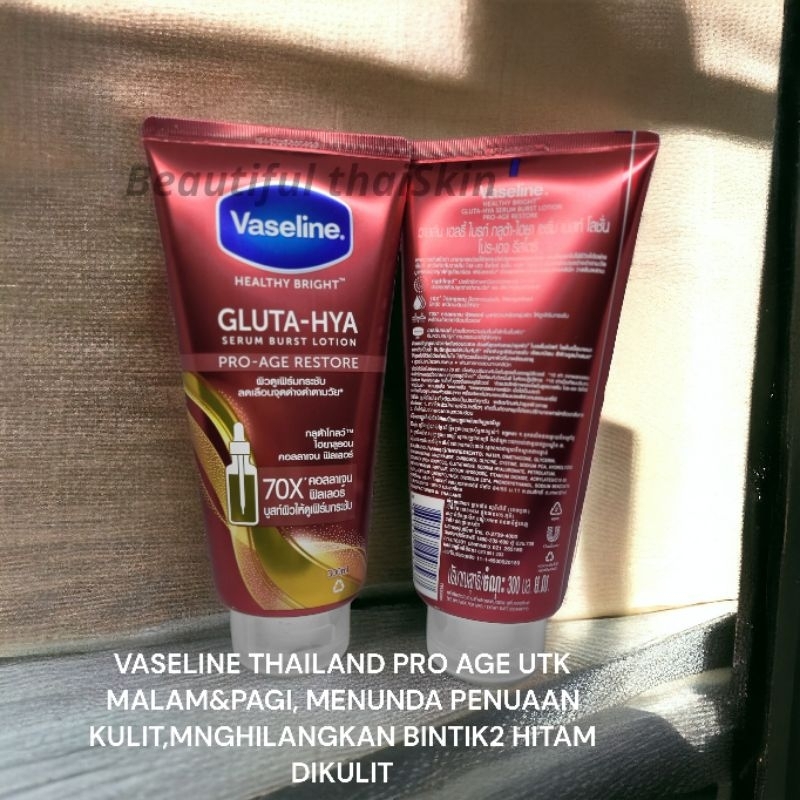 Jual Vaseline thailand 300ml pro age restore anti penuaan | Shopee ...