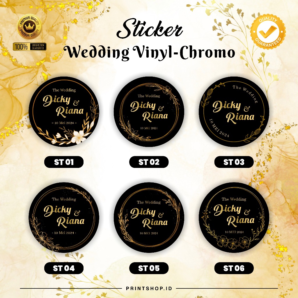 Jual SWB 260pcs Stiker Wedding Bulat Souvenir Pernikahan - Sticker ...