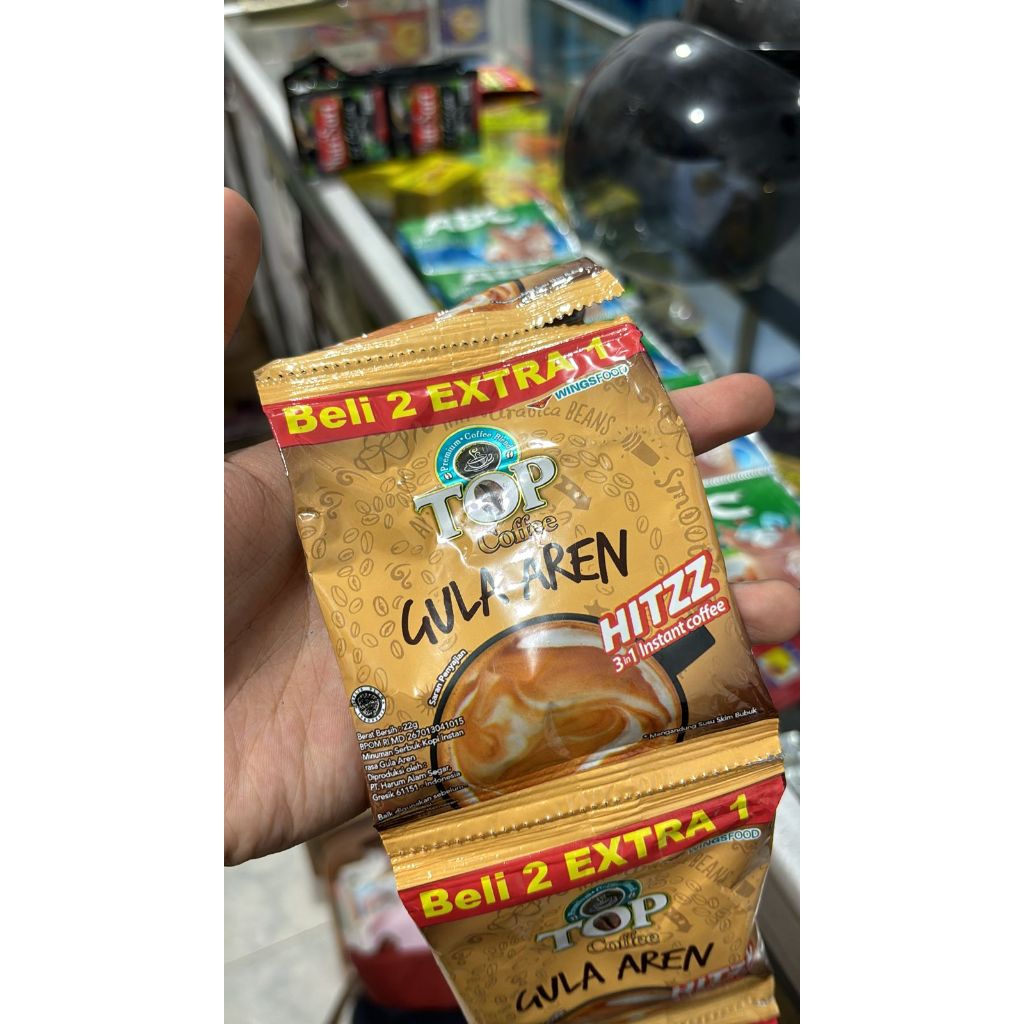 Jual Top Coffee Gula Aren 3 in 1 Kopi Instant (1 Renceng 10pcs ...
