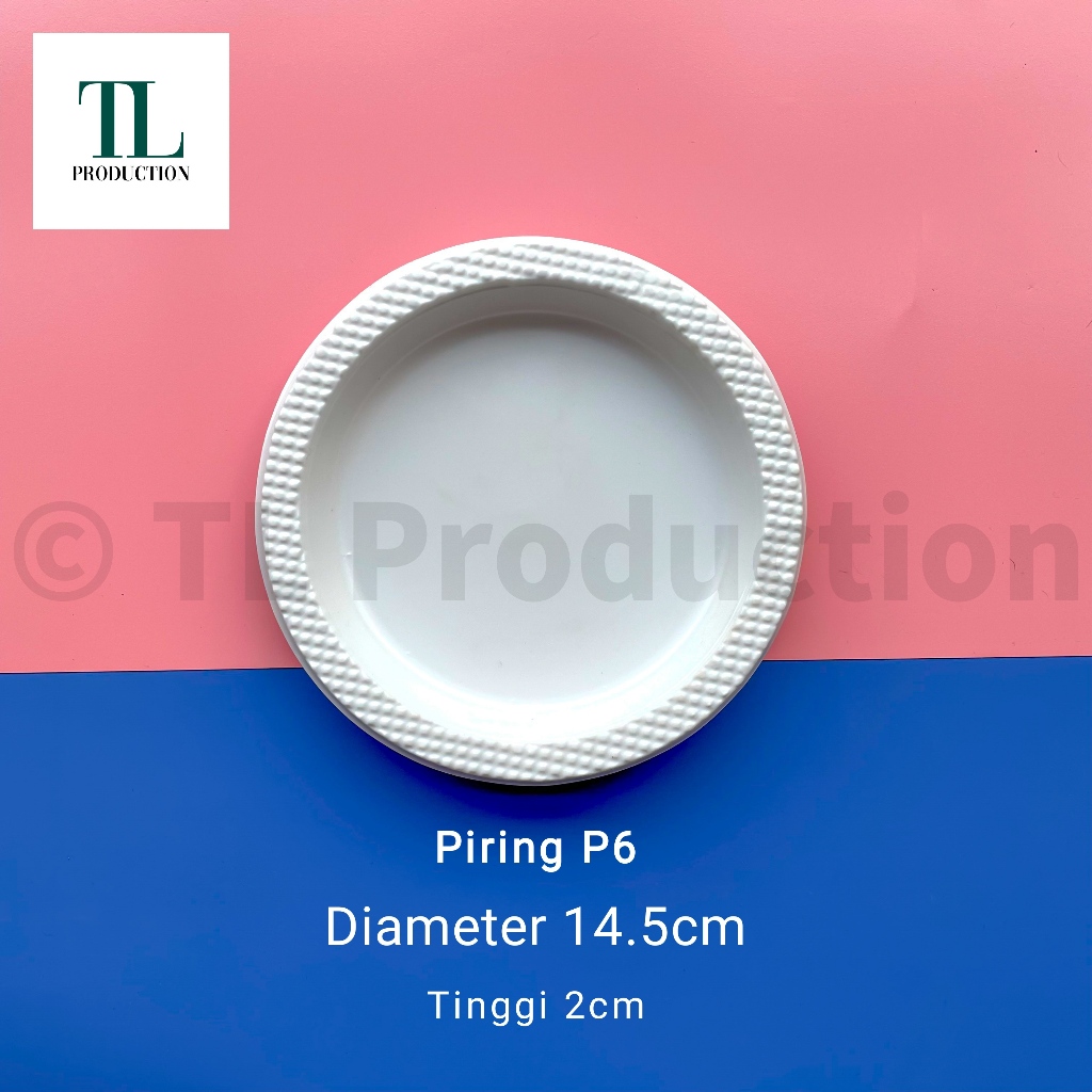 Jual 100pcs Piring Plastik P6 6inch Piring warna Putih Pesta Disposable ...