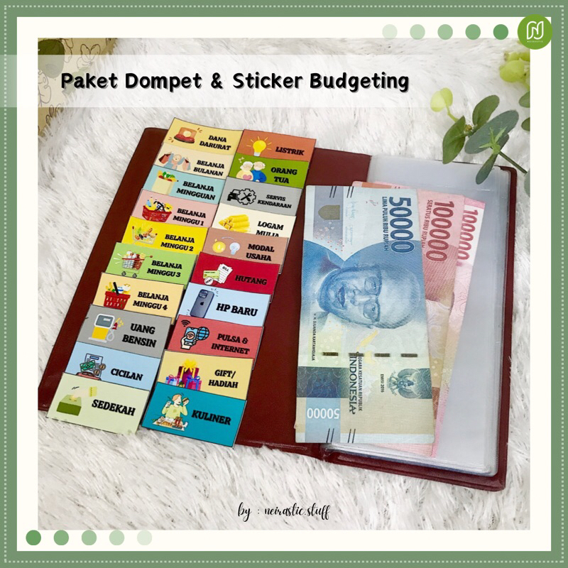 Jual Paket Dompet Disiplin Keuangan dan Stiker / Dompet Budgeting dan ...