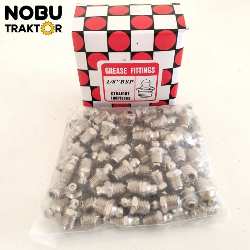 Jual NIPPLE GREASE NEPEL GEMUK KUNCI 10MM 1/8" BSP LURUS NOBU TRAKTOR ...