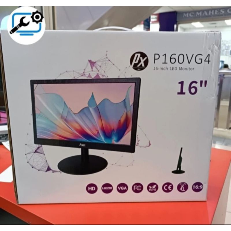 Jual MONITOR PIXEL P160VG4 HDMI VGA - LED MONITOR 16" | Shopee Indonesia