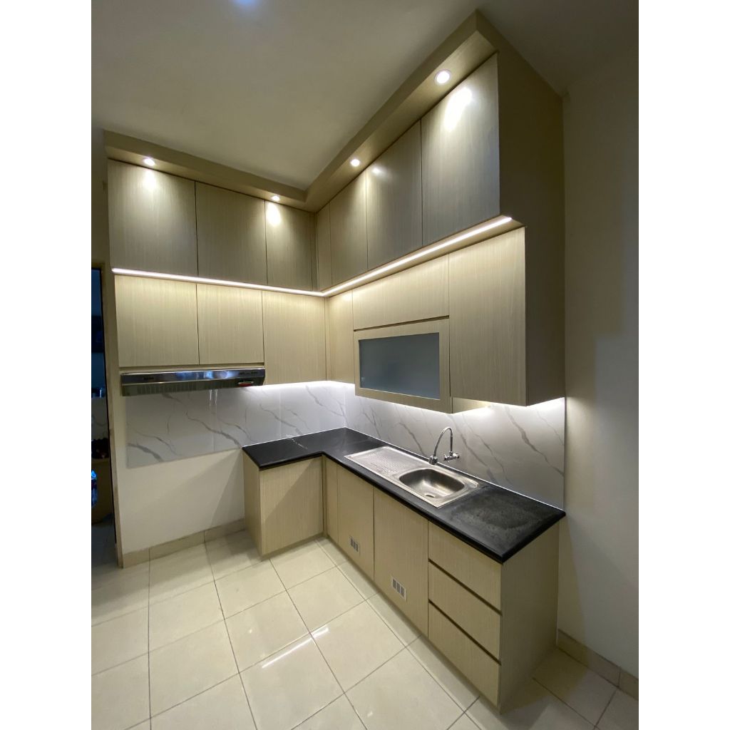 Jual Kitchen set Anti Rayap dan Anti Air Bahan Dasar PVC Board | Shopee ...