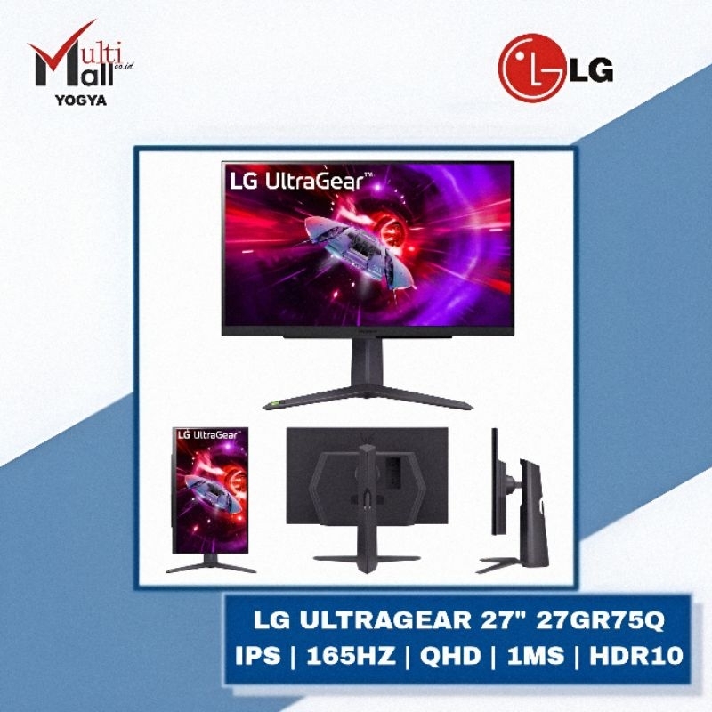 Jual LG Monitor 27GR75Q UltraGear QHD IPS 165Hz 1ms HDR10 LED 27 ...