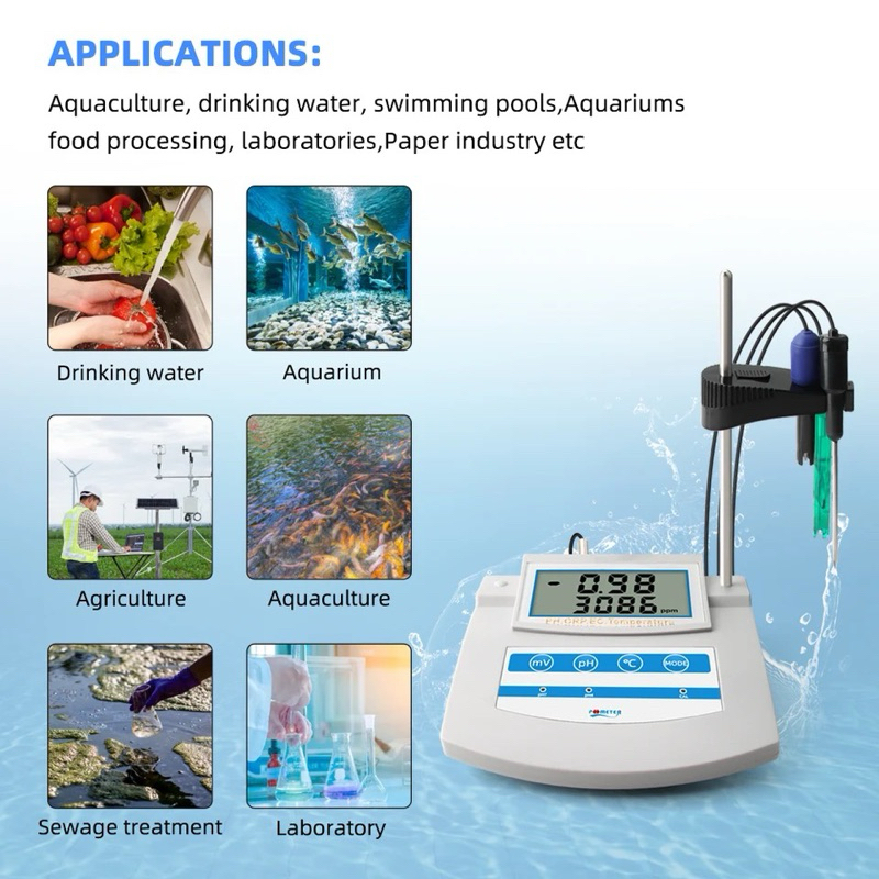 Jual Water Quality Tester Benchtop 6 in 1 Desktop Monitor PHS26C Meter ...