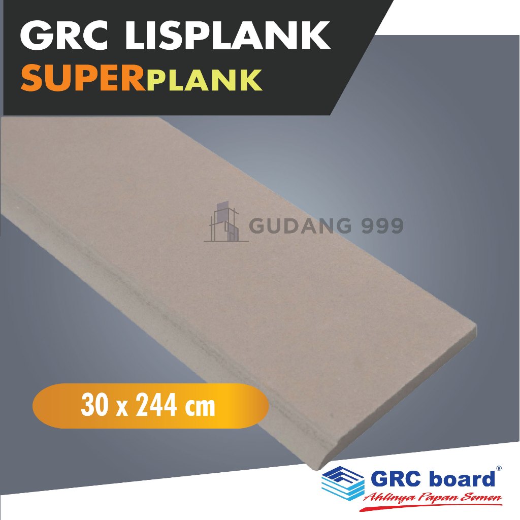 Jual simple plank 30cm x 2.44m / grc polos / lisplank polos / grc ...