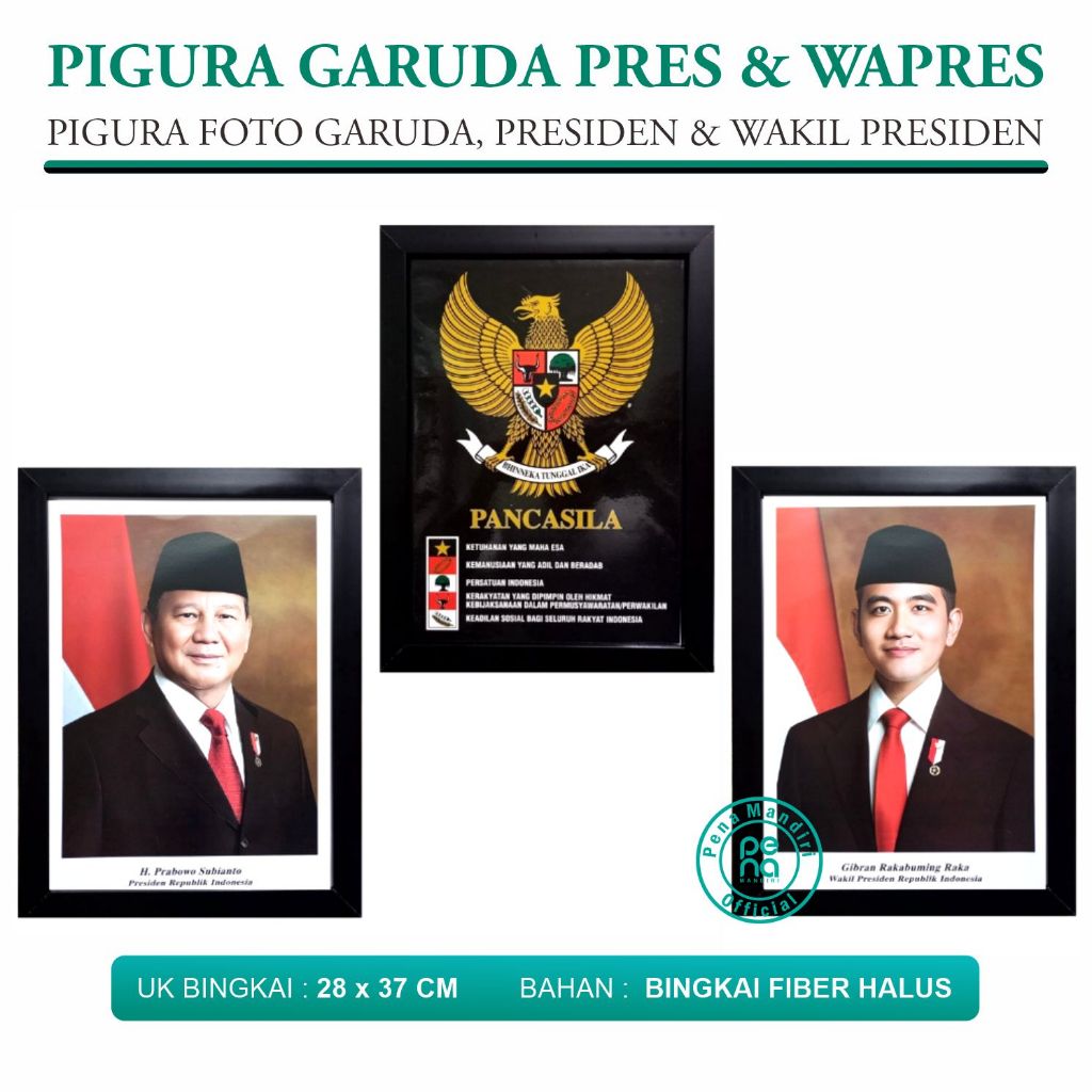 Jual Pigura Foto Presiden, Wakil Presiden dan Garuda F4+ | Shopee Indonesia