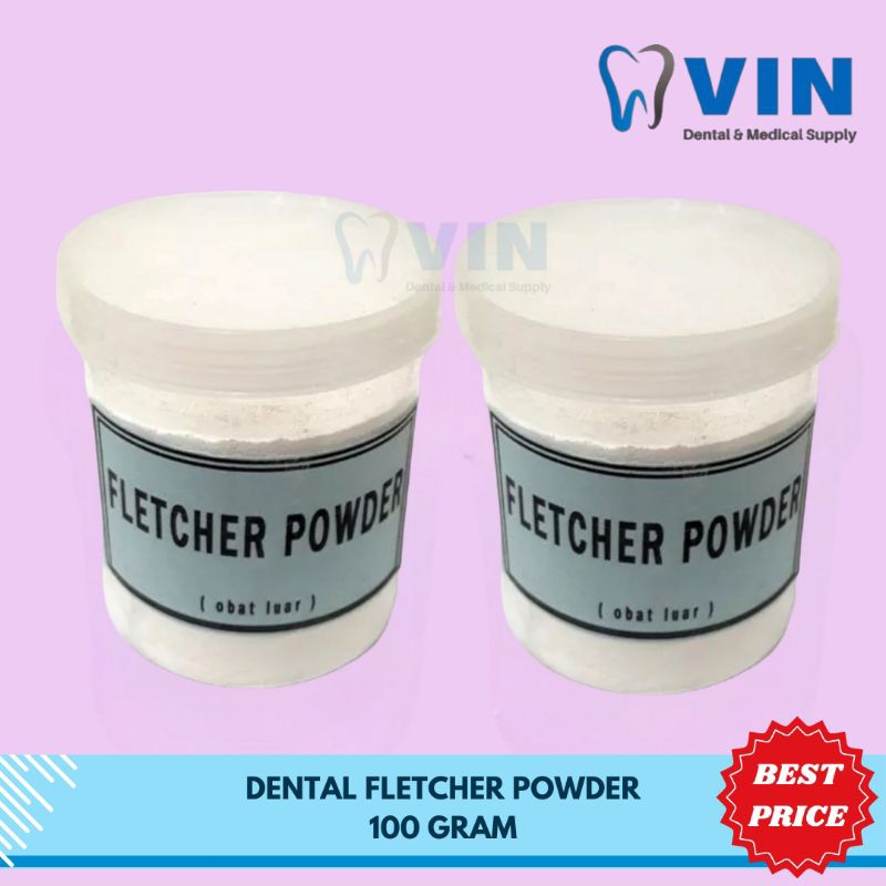 Jual Fletcher powder dental bubuk fletcher 100gram | Shopee Indonesia