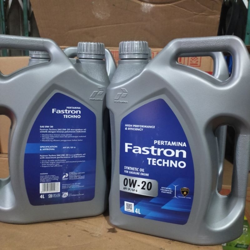 Jual Fastron Techno bensin 0w-20 SP/GF-6 galon 4L Original | Shopee ...