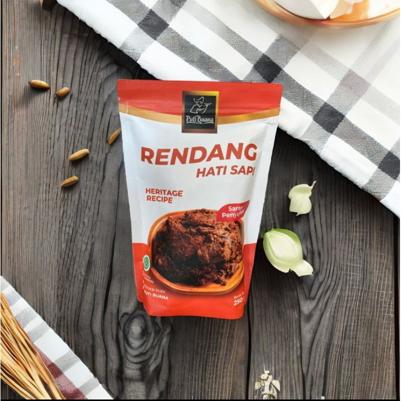 Jual Rendang Hati Sapi Original Khas Padang 250 gram | Shopee Indonesia