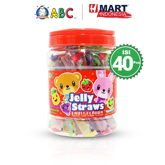 Jual ABC Jelly Straws Assorted - Jeli Rasa Buah-buahan 800g Isi 40pcs ...