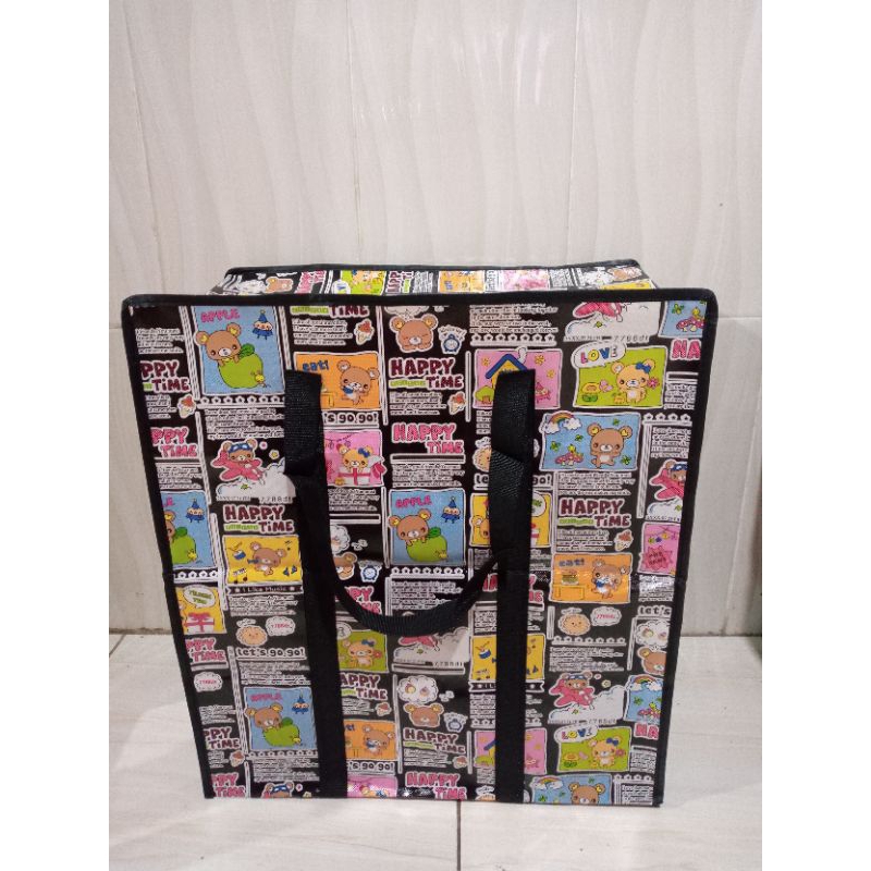 Jual tas rinjani ukuran besar Happy Time / tas karung besar | Shopee ...