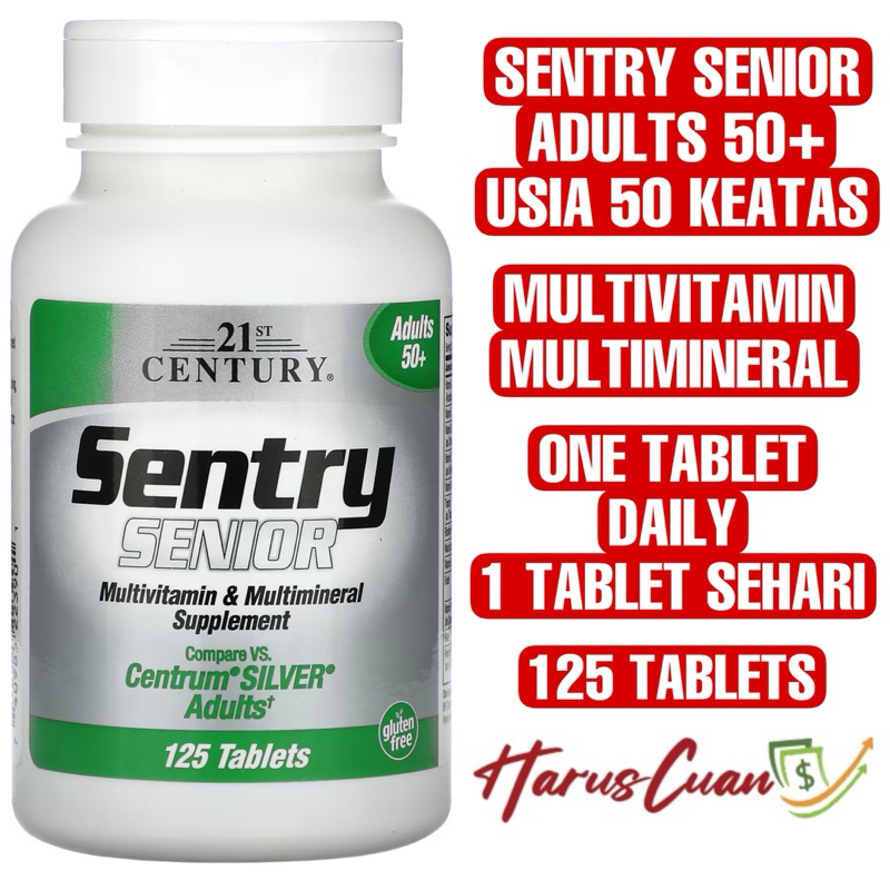 Jual 21st Century Sentry Senior Adult 50 Plus Multivitamin ...