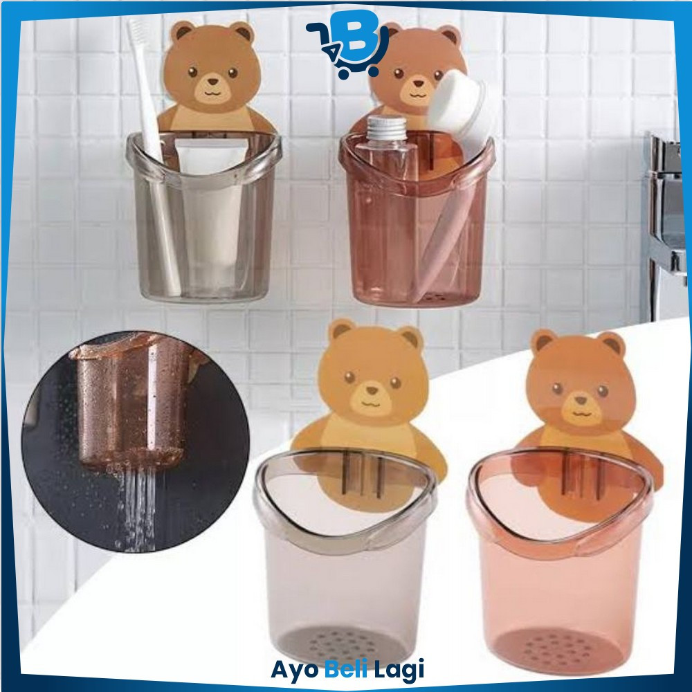 Jual Rak Tempel Dinding Karakter Bear Tempat Sikat Gigi Rak Serbaguna ...