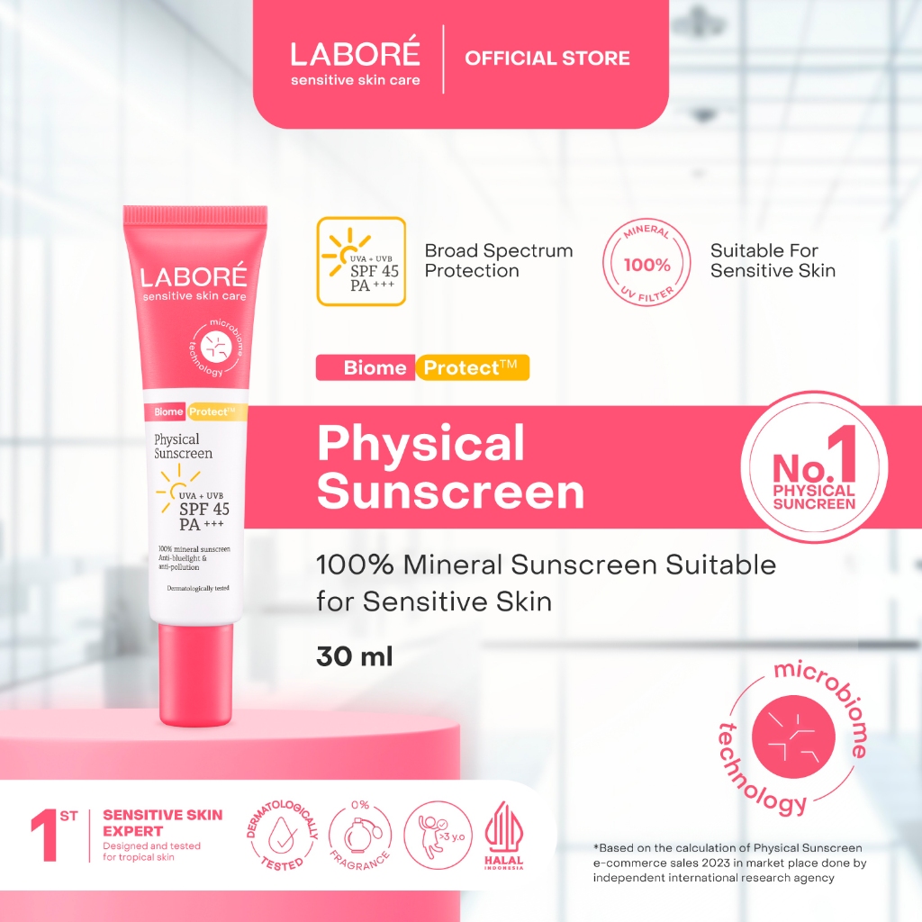 Jual LABORE BiomeProtect Physical Sunscreen 30ml - Mineral Sunscreen ...