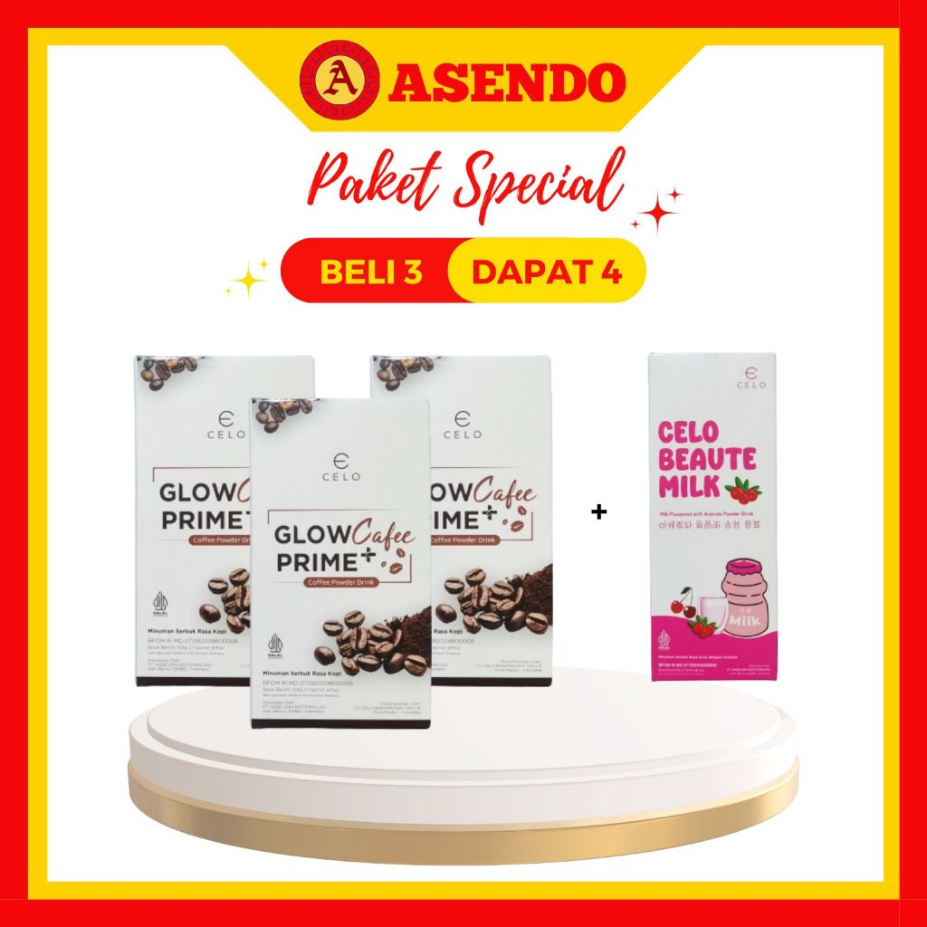 Jual { BELI 3 DAPAT 4 } CELO GLOW CAFE PRIME+ COFFEE DRINK SUPLEMEN ...