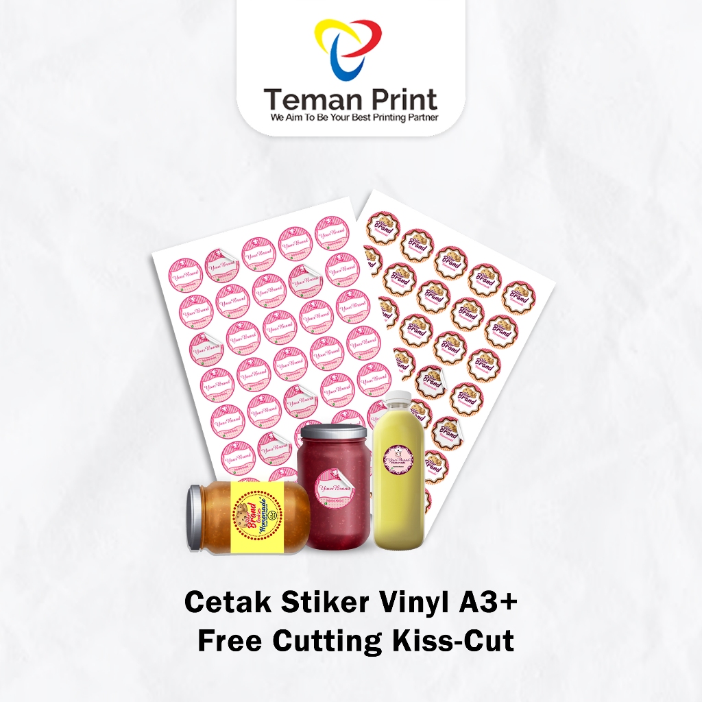 Jual Teman Print Cetak Stiker Vinyl A3+ Stiker Kemasan Bahan Vinyl UMKM ...