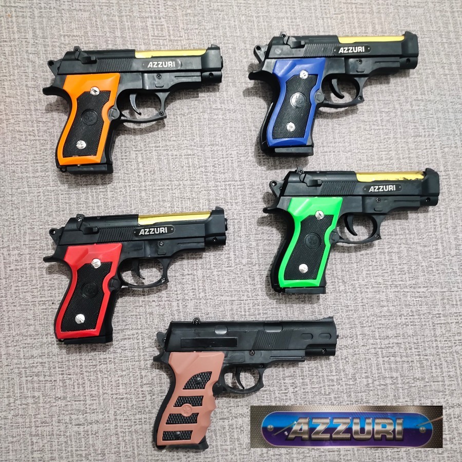 Jual Mainan anak Pistol Set Azzuri Spring Kokang | Shopee Indonesia