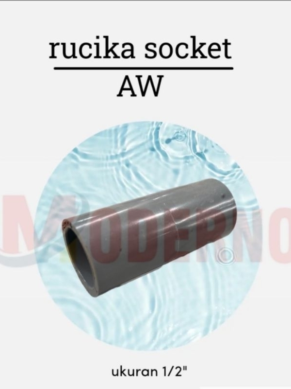 Jual SAMBUNGAN PIPA RUCIKA SOCKET LURUS UKURAN 1/2", 3/4", 1", 1 1/2 ...