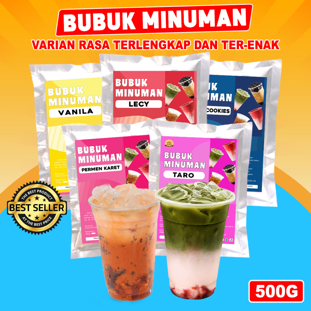 Jual BUBUK MINUMAN RASA / SERBUK MINUMAN 500G / BUBUK MINUMAN ANEKA ...