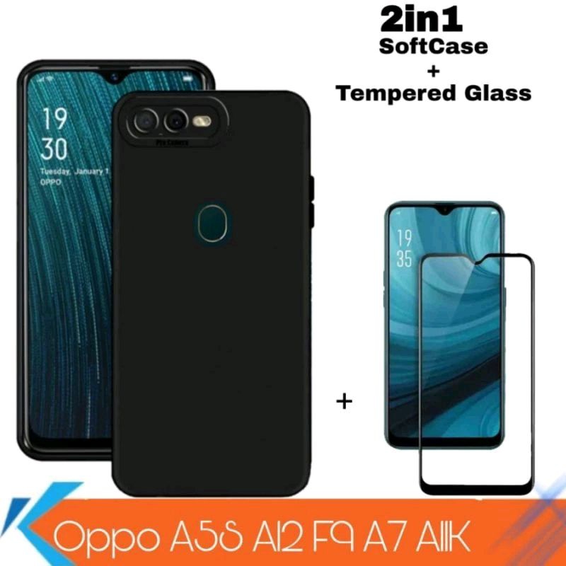 Jual Casing Oppo A5S A12 A7 F9 A11K Paket 2 in 1 Softcase liquid + Anti ...