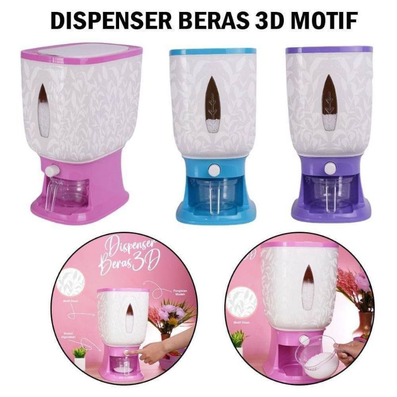 Jual Dispenser beras tri j ukuran 10 kg/tempat penyimpanan beras ...