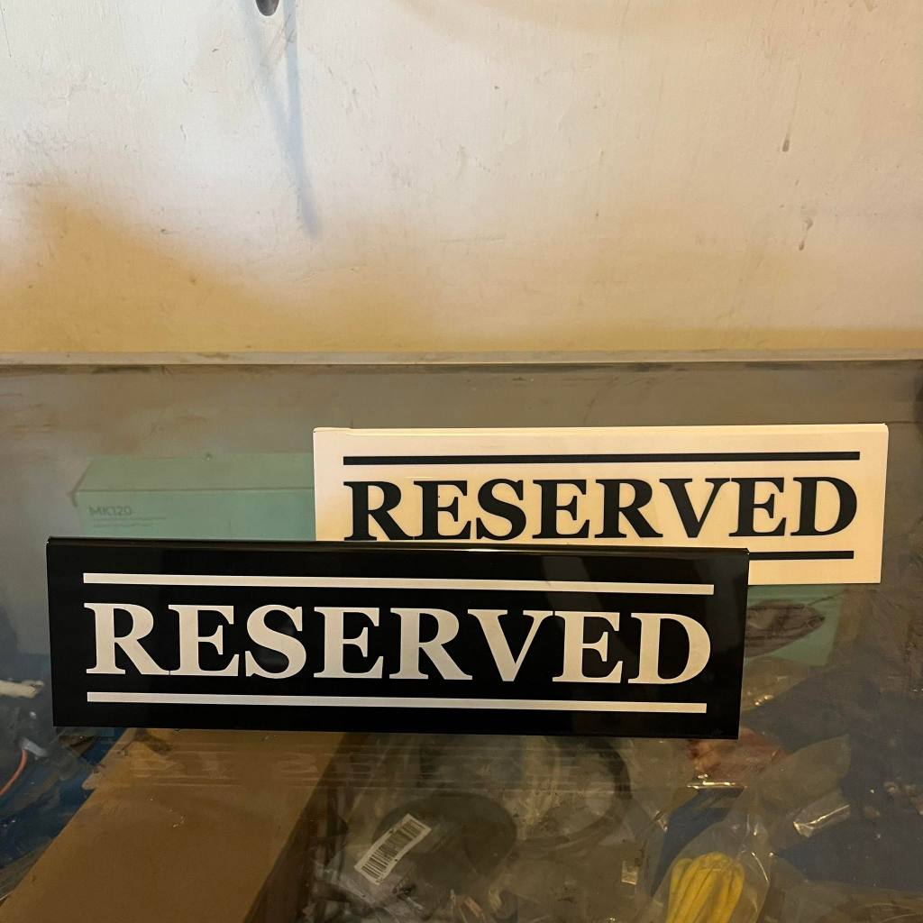 Jual Papan Meja Reserved Bahan Akrilik Reserved Sign Acrylic Table Sign ...