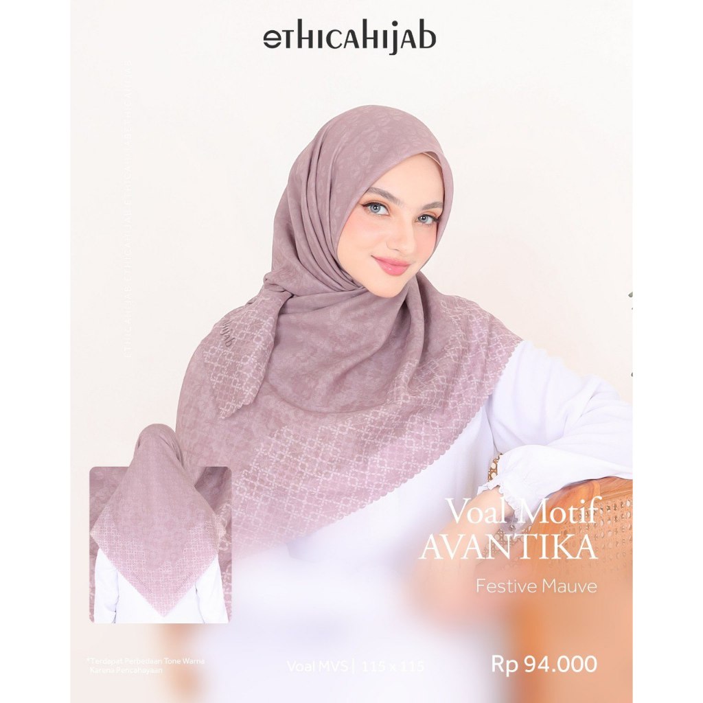 Jual Ethica Hijab Voal Motif Avantika Square Wanita | Shopee Indonesia