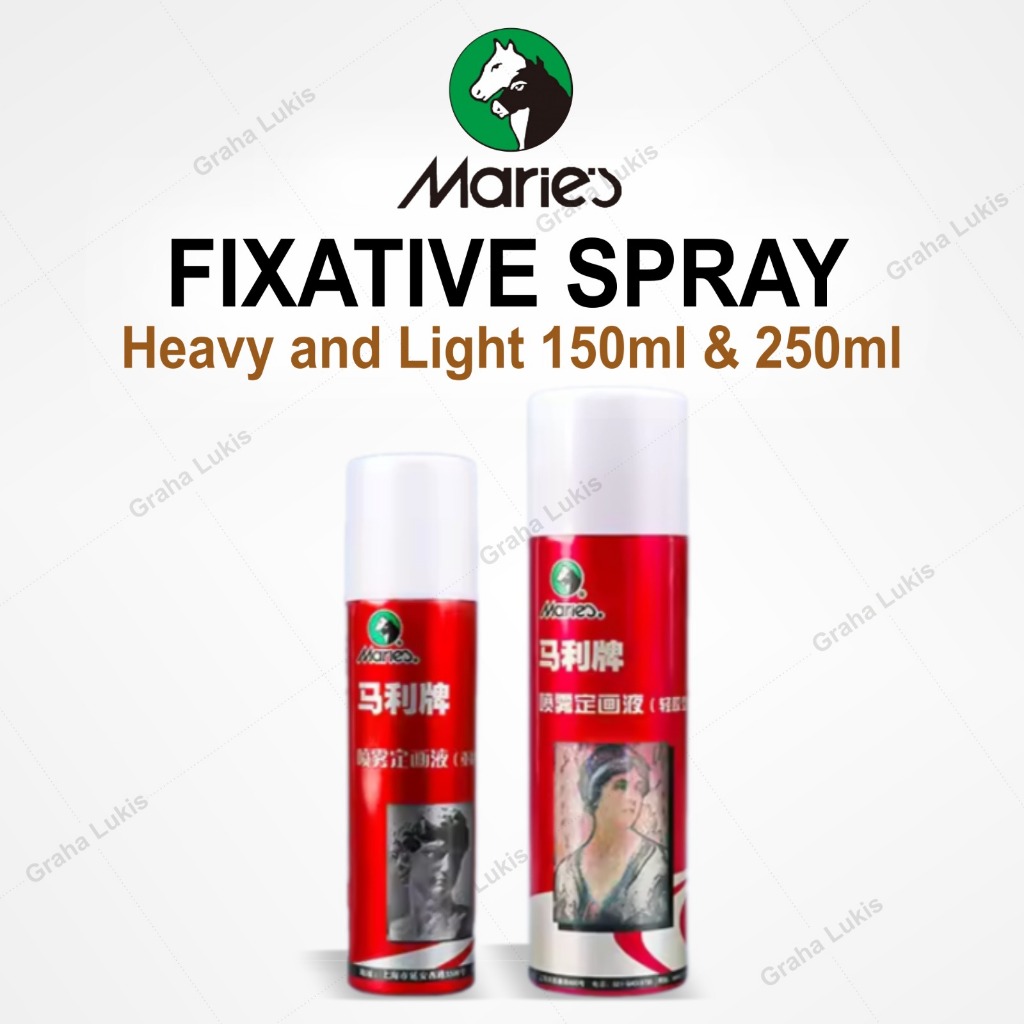 Jual Maries Fixative Spray 150ml / 250ml Varnish for Gouache - Acrylic ...