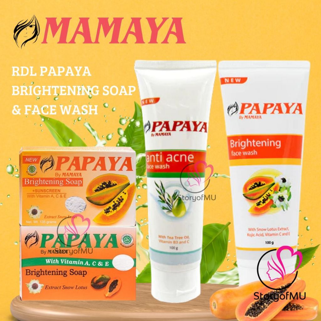 Jual PAPAYA by MAMAYA Brightening Soap 70gr 135gr Orange Strip Hijau ...