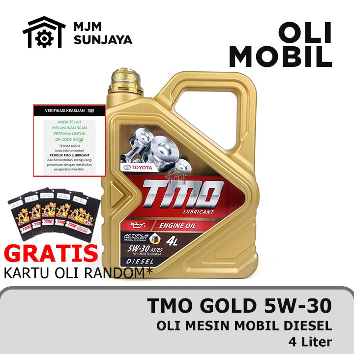 Jual Oli Mesin TMO GOLD SAE 5W-30 4 Liter Diesel TOYOTA SCAN BARCODE ...