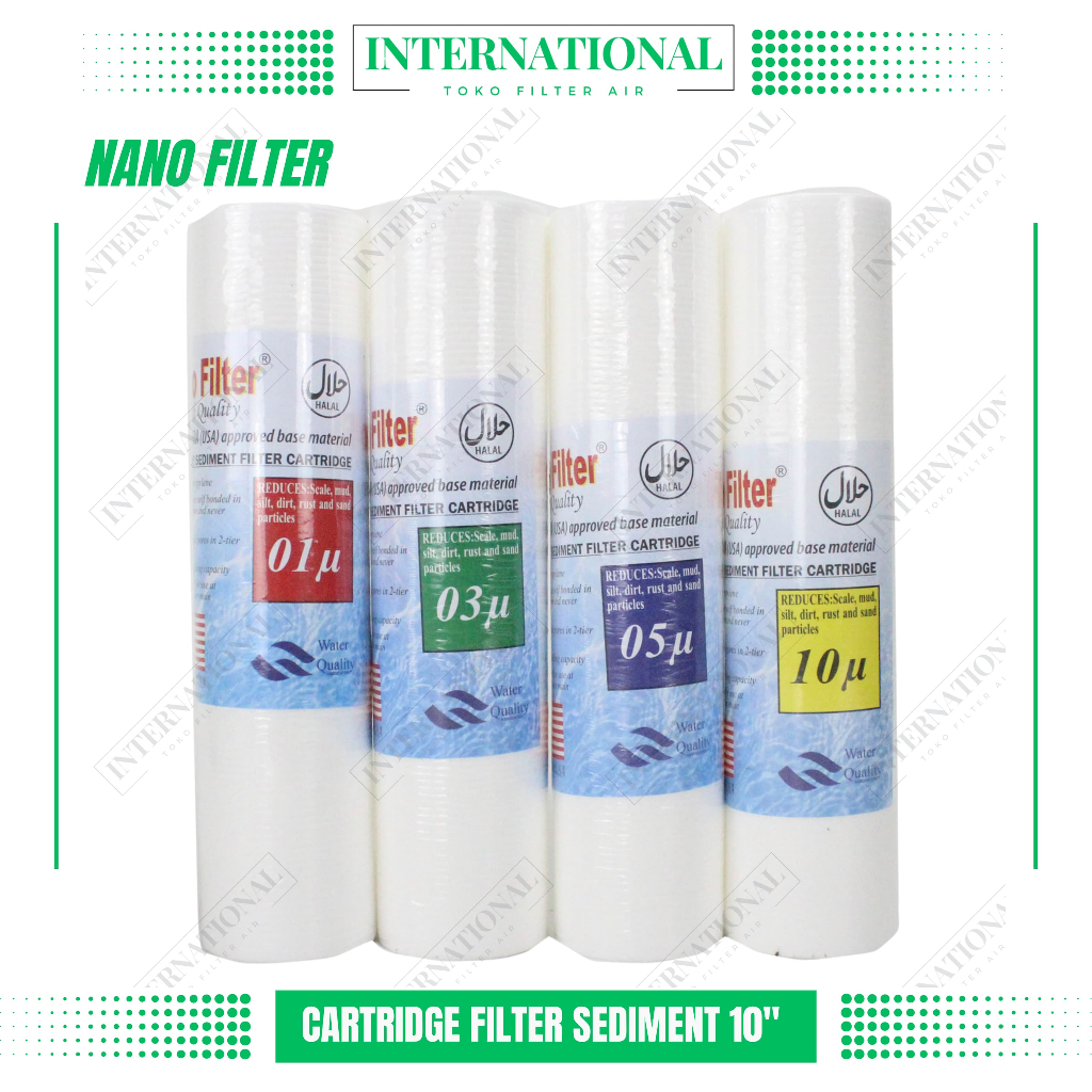 Jual Cartridge Filter Air / Filter Sedimen 10" NANO FILTER - Filter Air ...